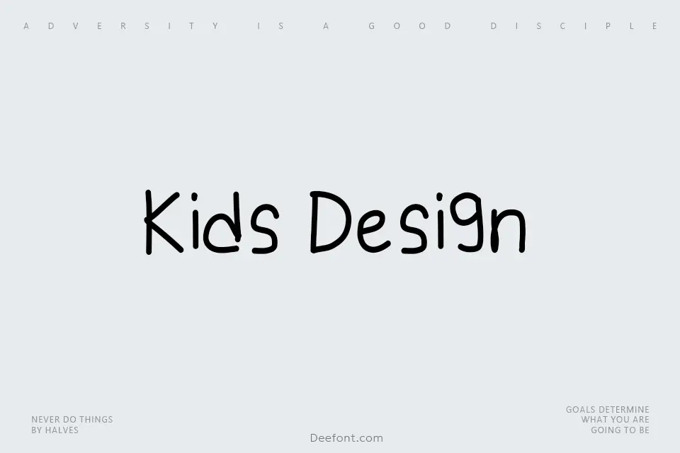 Kids Design Font - Free Download & Preview | Deefont