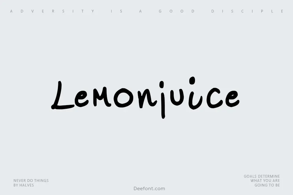 Lemonjuice Font - Free Download & Preview | Deefont