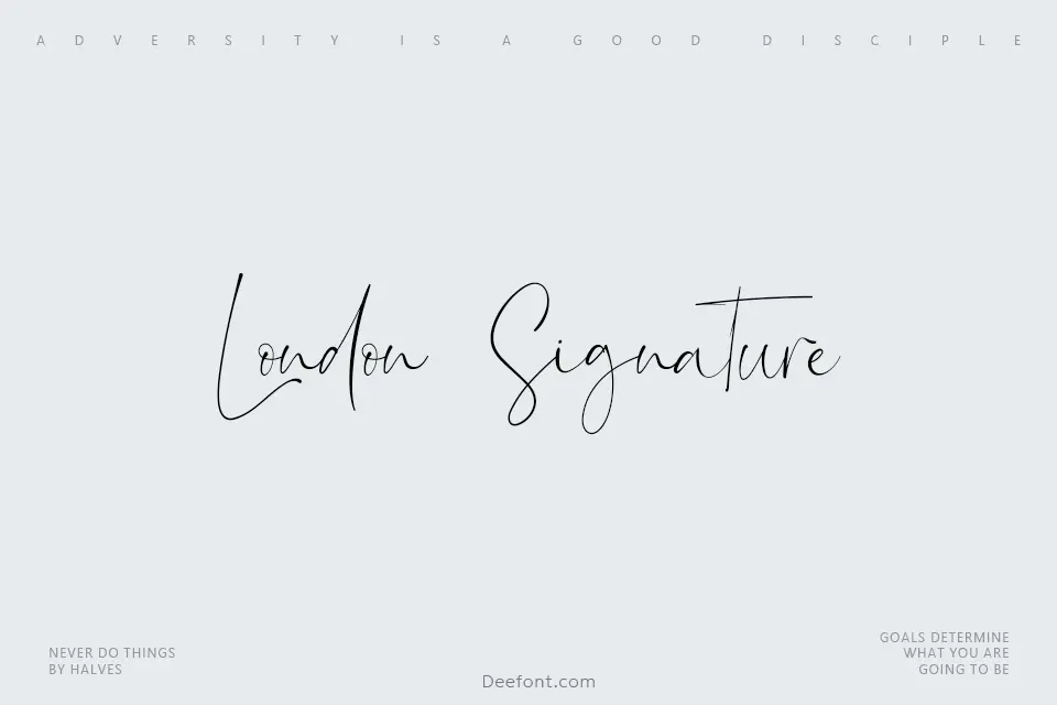 London Signature Font - Free Download & Preview | Deefont