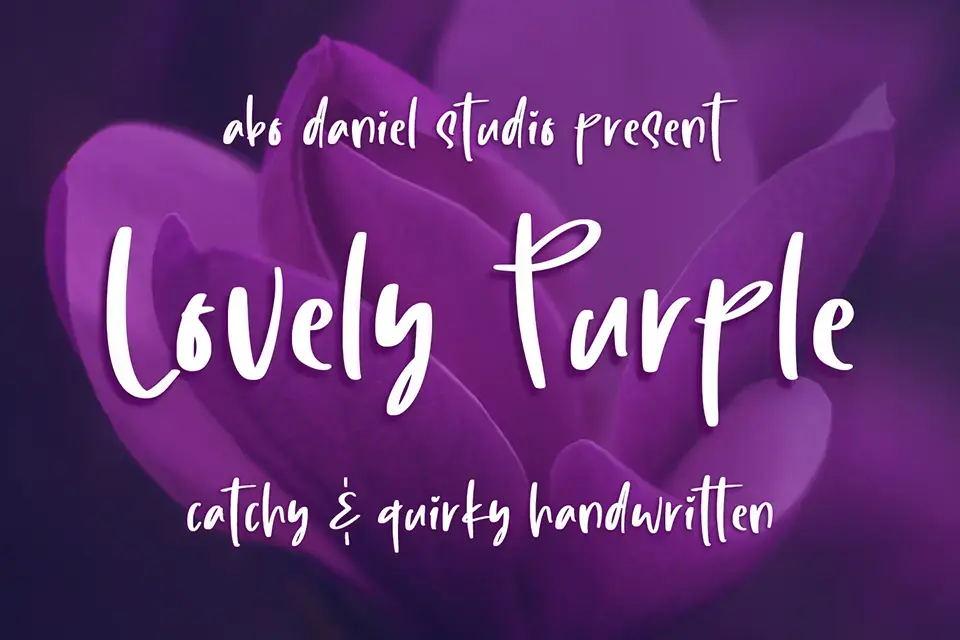 Lovely Purple Font - Free Download & Preview | Deefont