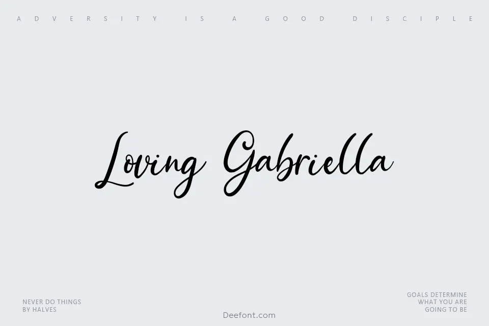 Loving Gabriella Font - Free Download & Preview | Deefont
