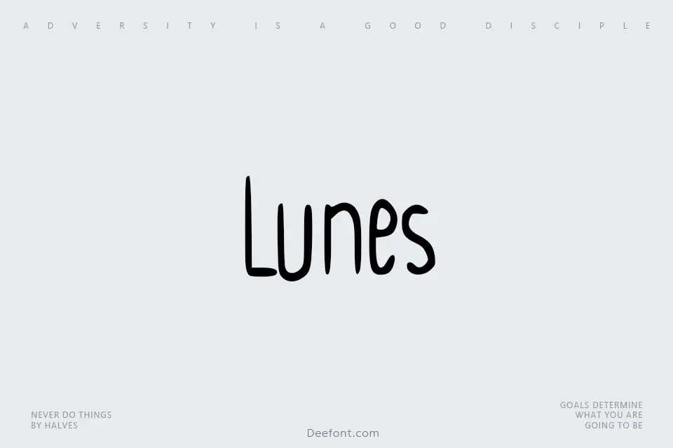 Lunes Font - Free Download & Preview | Deefont