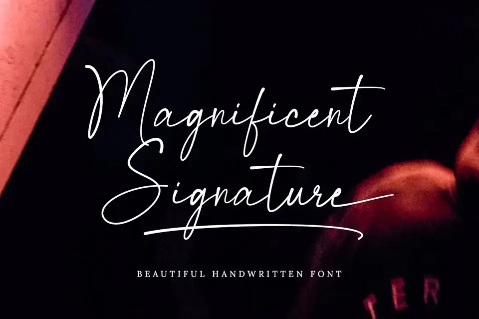 Magnificent Signature Font - Free Download & Preview | Deefont