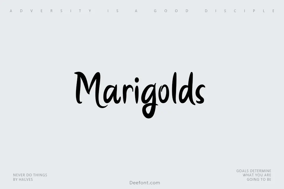 Marigolds Font - Free Download & Preview | Deefont