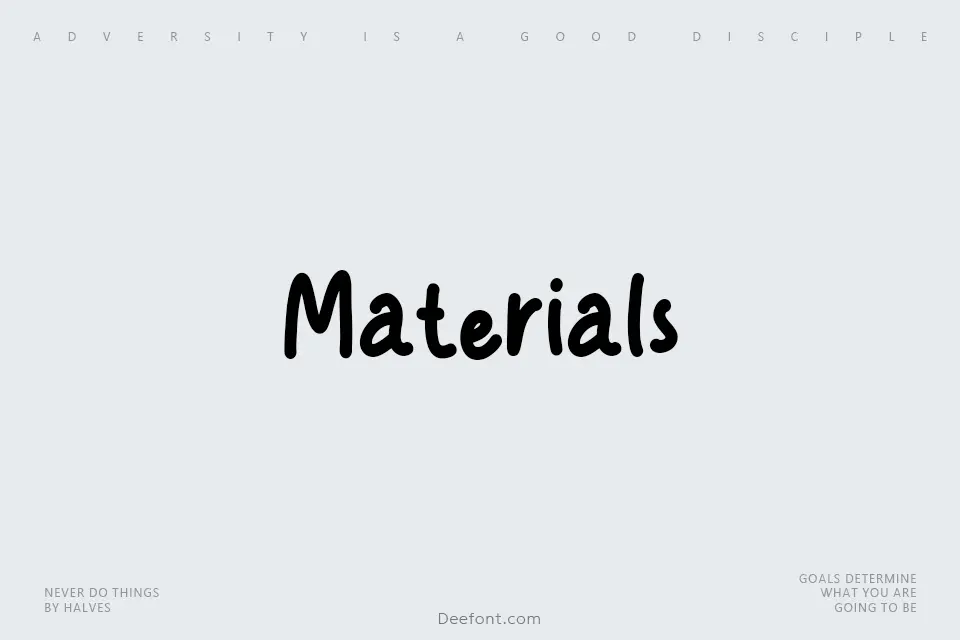 Materials Font - Free Download & Preview | Deefont