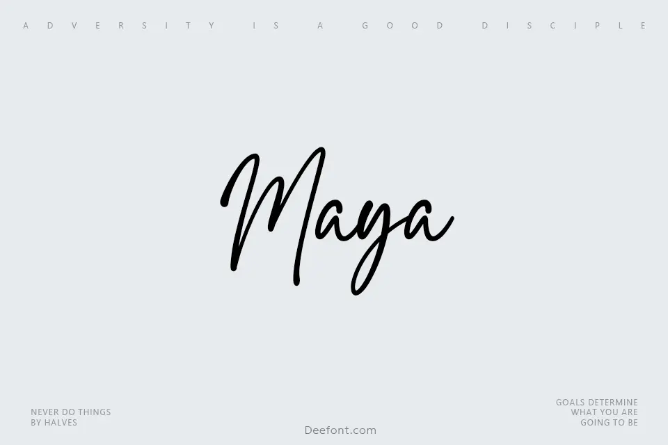 Maya Font - Free Download & Preview | Deefont