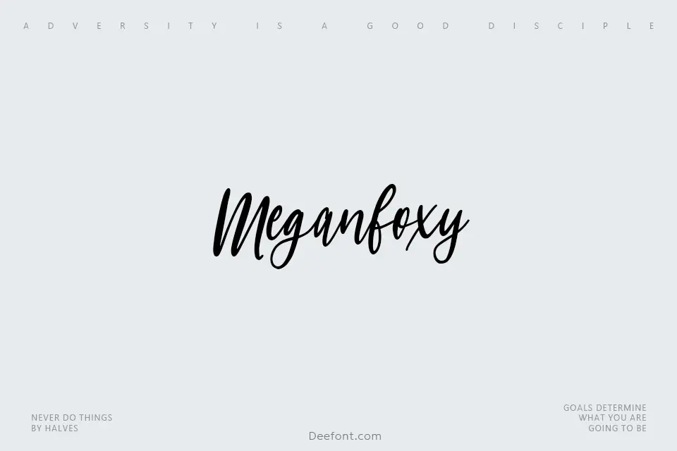 Meganfoxy Font - Free Download & Preview | Deefont