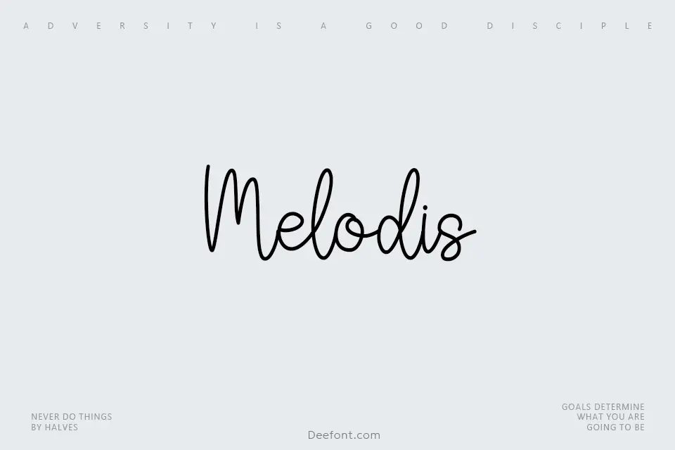 Melodis Font - Free Download & Preview | Deefont
