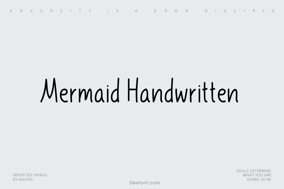 Mermaid Handwritten Font - Free Download & Preview | Deefont