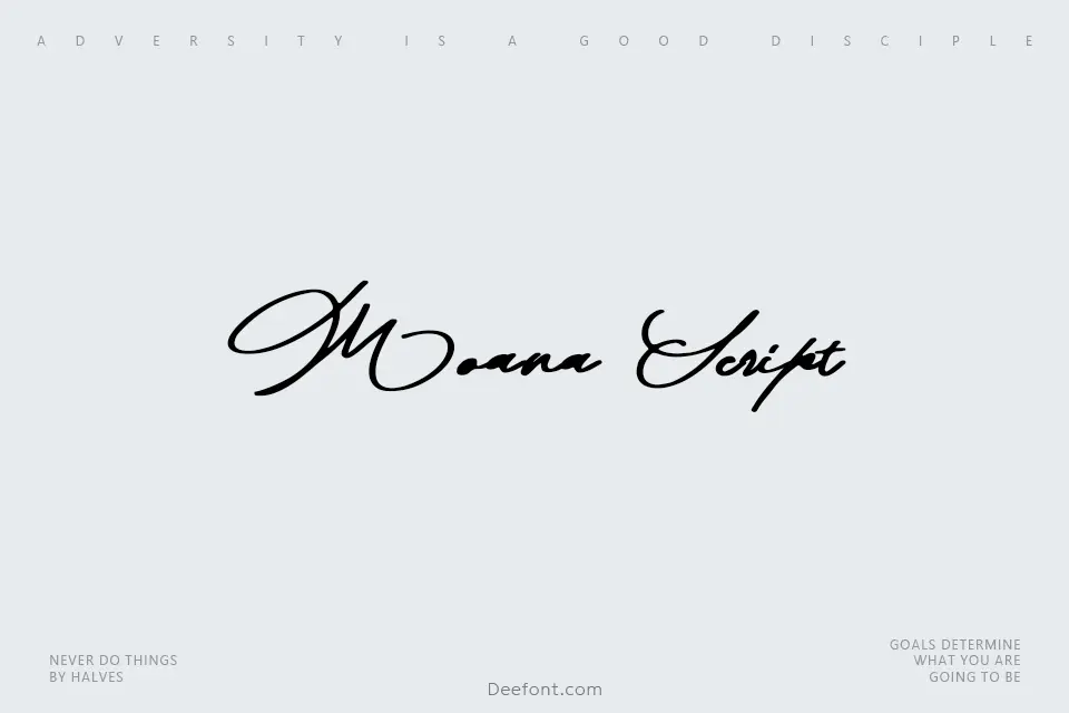 Moana Script Font - Free Download & Preview | Deefont