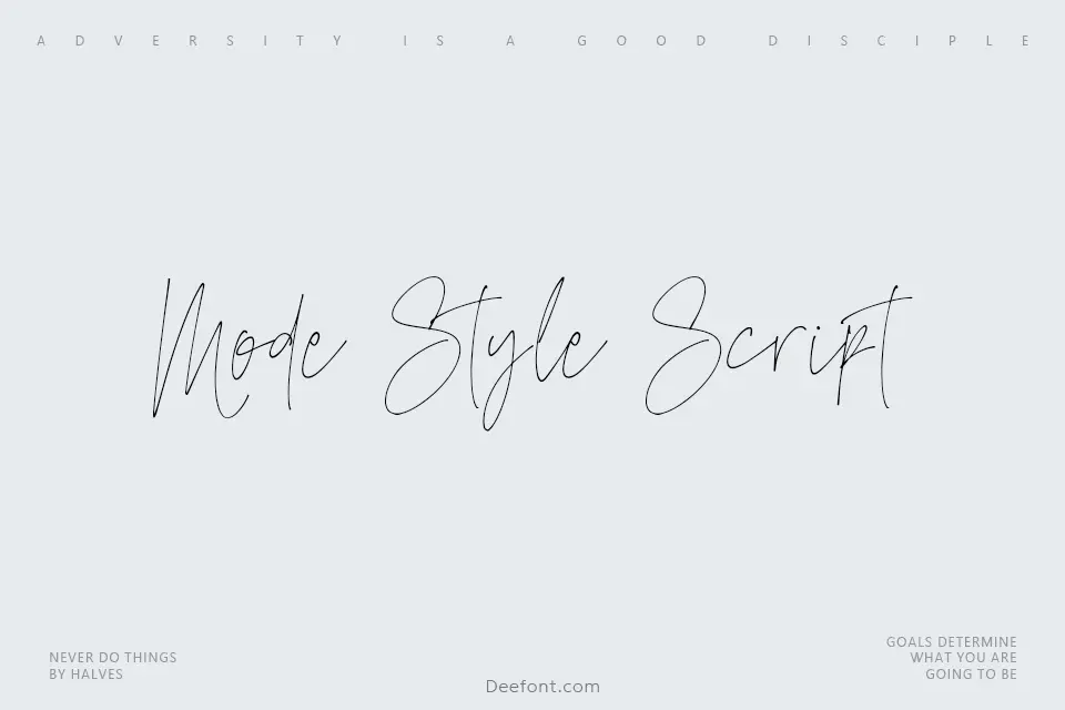 Mode Style Script Font - Free Download & Preview | Deefont