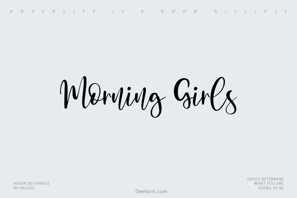 Morning Girls Font - Free Download & Preview | Deefont