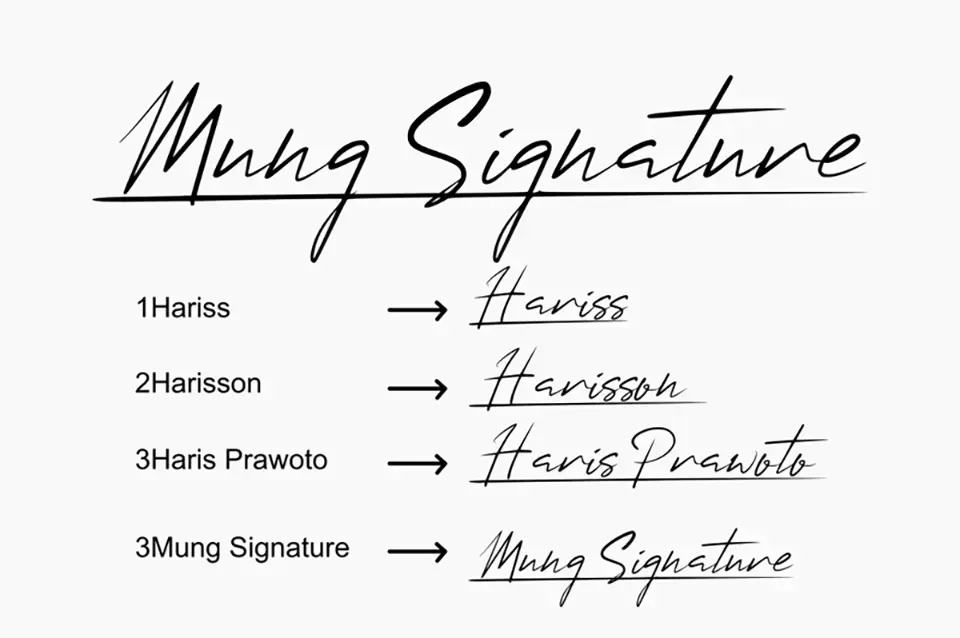 Mung Signature Font - Free Download & Preview | Deefont