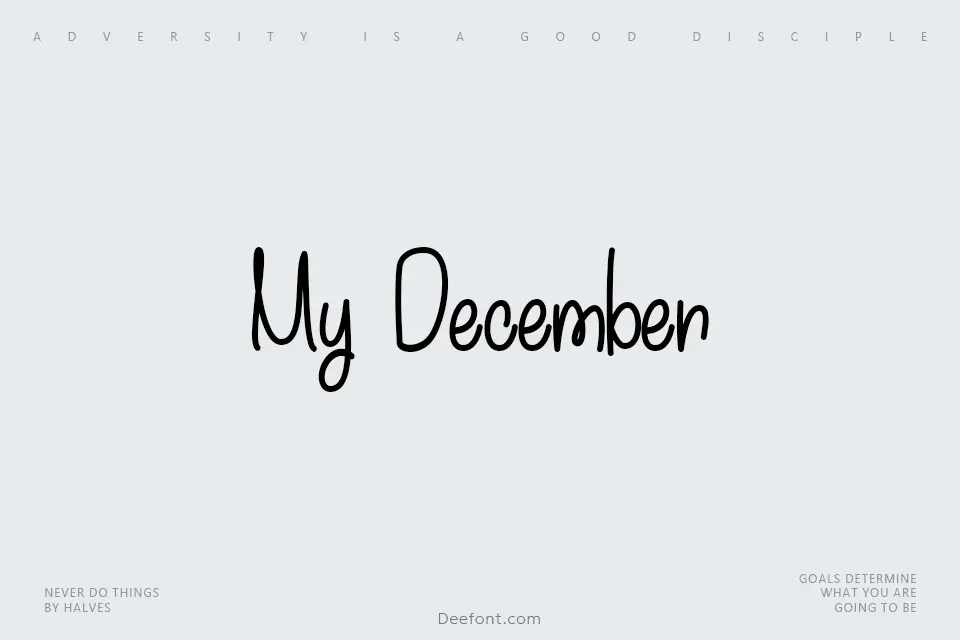 My December Font - Free Download & Preview | Deefont