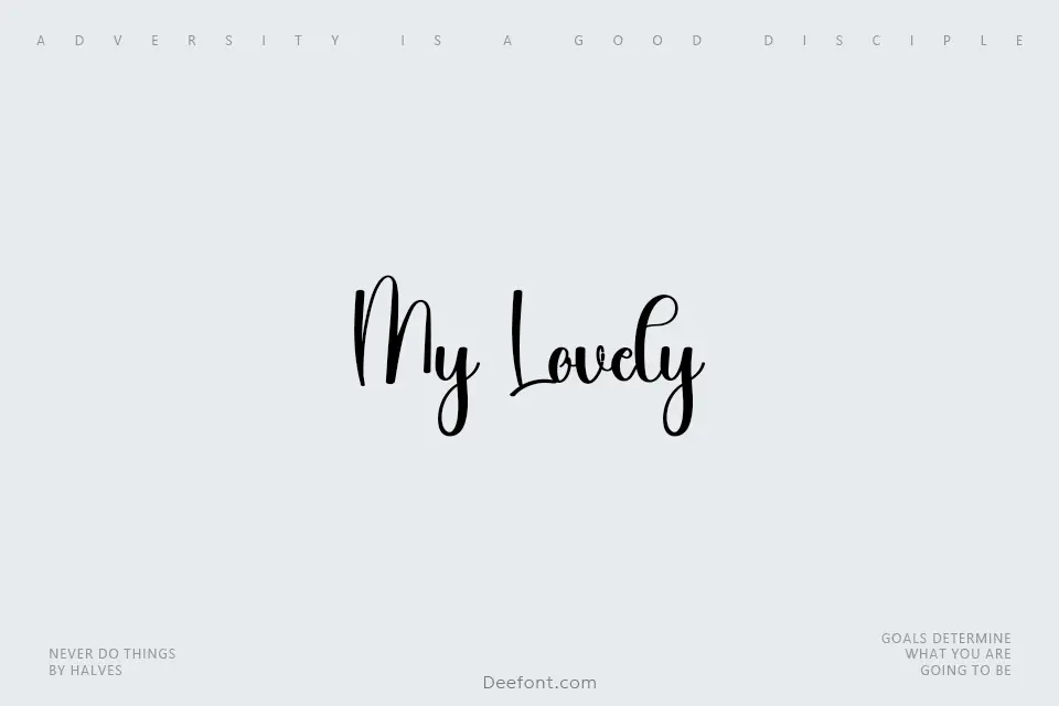 My Lovely Font - Free Download & Preview | Deefont