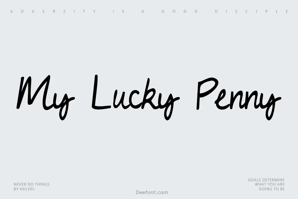 My Lucky Penny Font - Free Download & Preview | Deefont