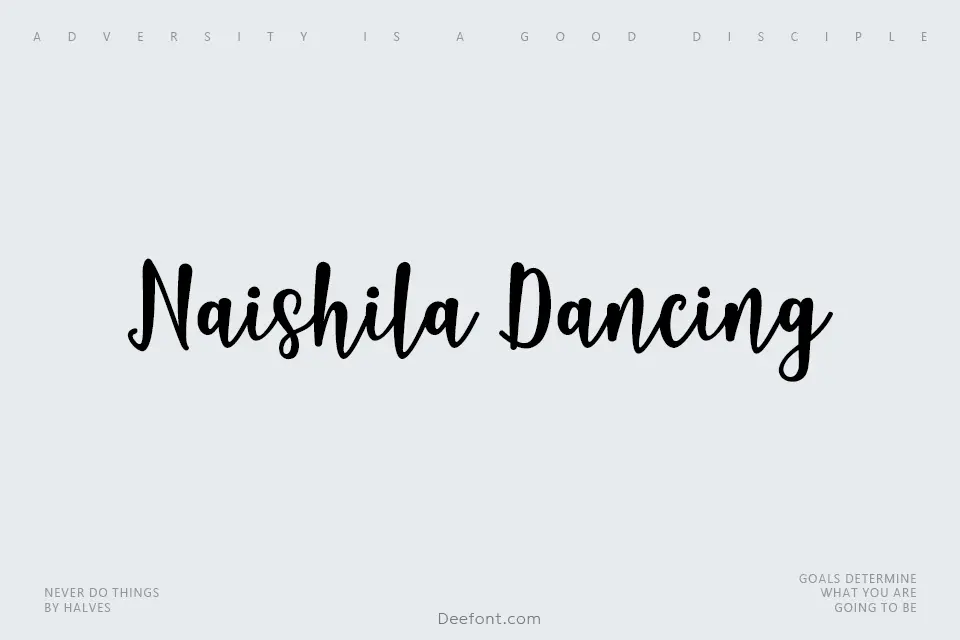 Naishila Dancing Script Font - Free Download & Preview | Deefont