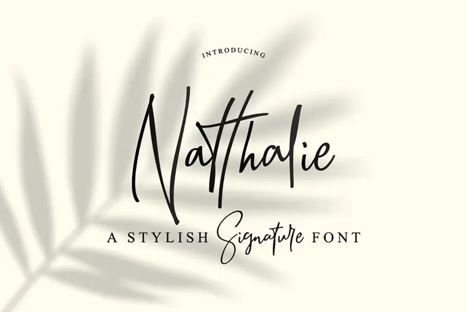 Natthalie Signature Font - Free Download & Preview | Deefont
