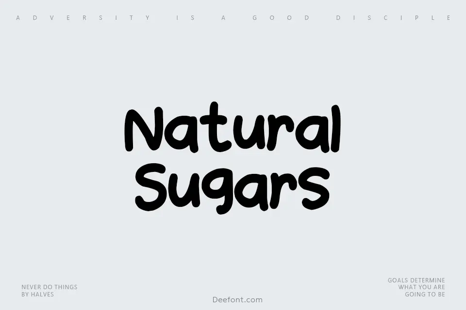 Natural Sugars Font - Free Download & Preview | Deefont