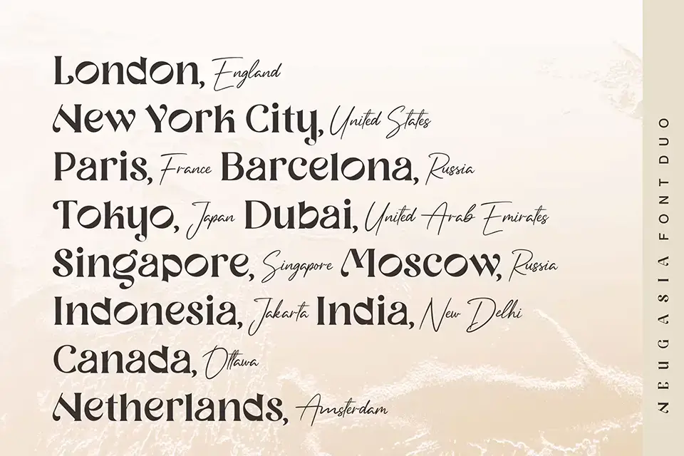 Neug Asia Script Font - Free Download & Preview | Deefont