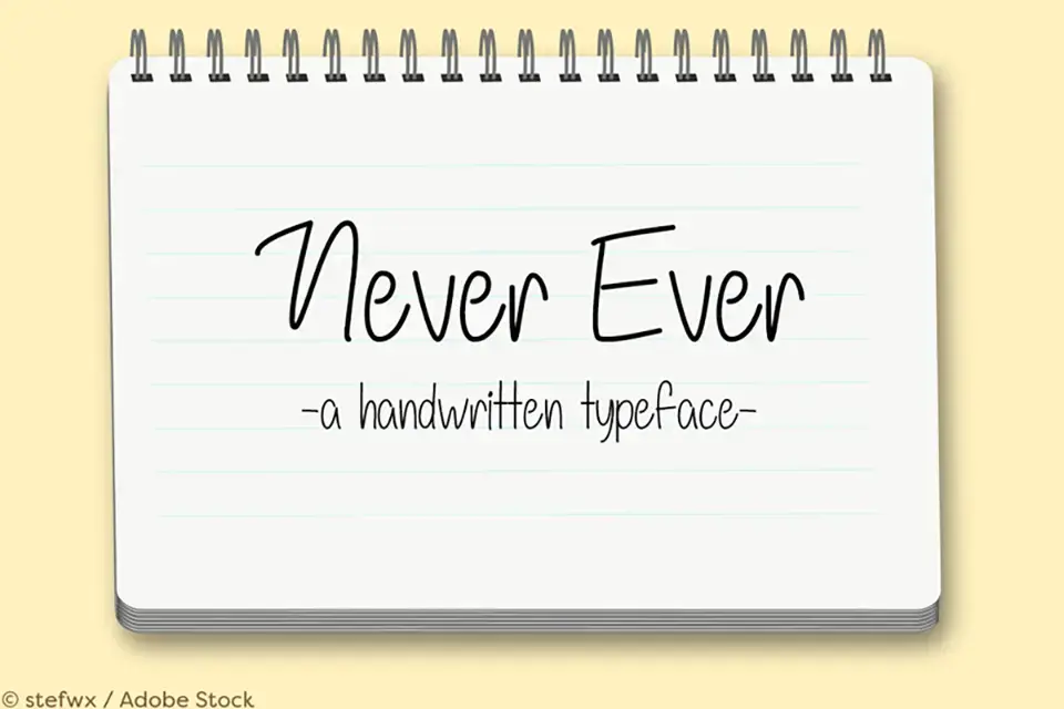 Never Ever Font - Free Download & Preview | Deefont