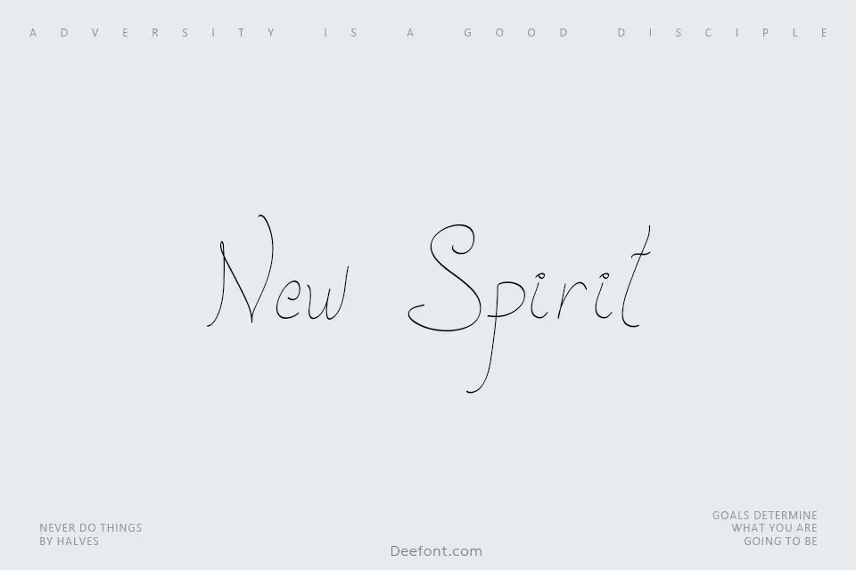 New Spirit Font - Free Download & Preview | Deefont