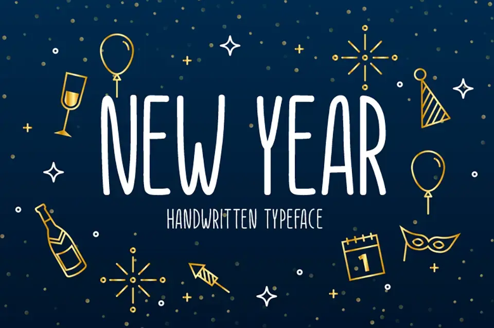 New Year Font - Free Download & Preview | Deefont