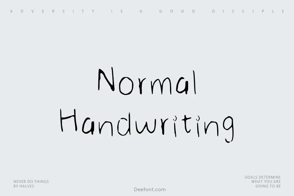 Normal Handwriting Font - Free Download & Preview | Deefont