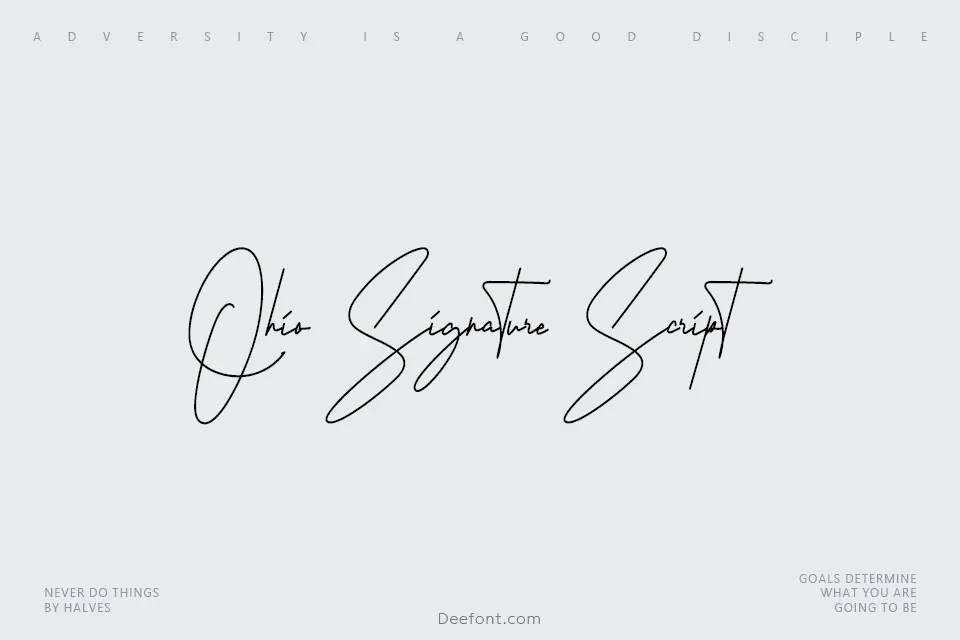 Ohio Signature Script Font - Free Download & Preview | Deefont