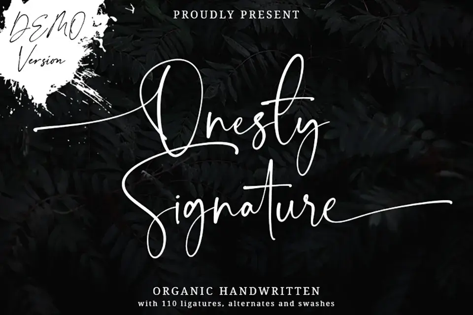 Onesty Signature Font - Free Download & Preview | Deefont