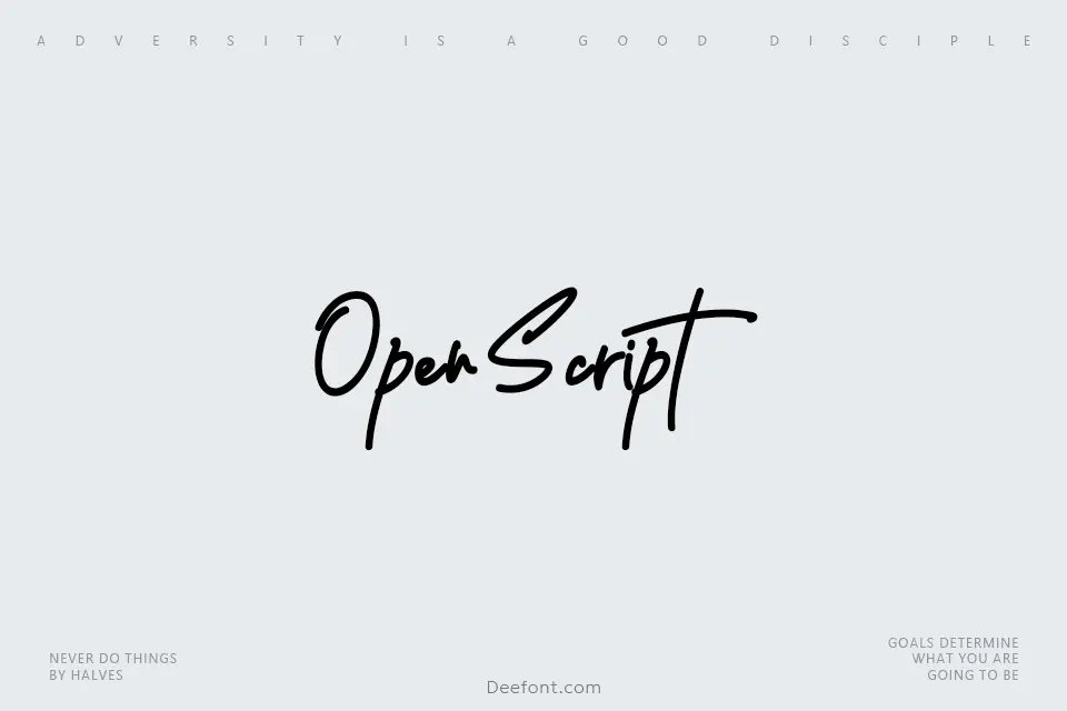 Open Script Font - Free Download & Preview | Deefont