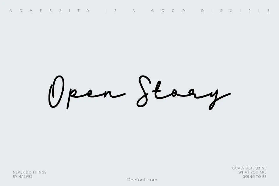 Open Story Font - Free Download & Preview | Deefont