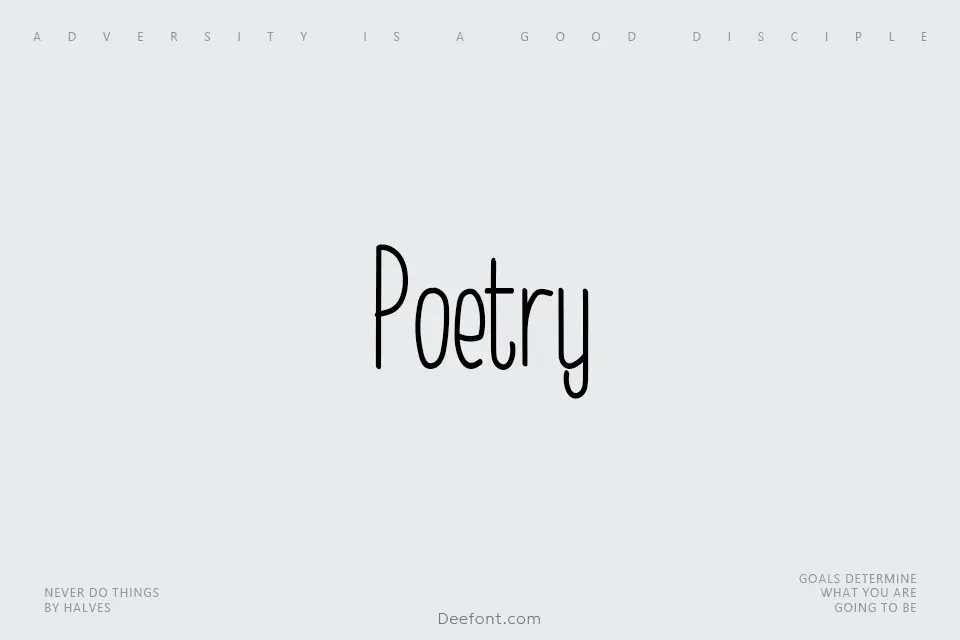 Poetry Font - Free Download & Preview | Deefont