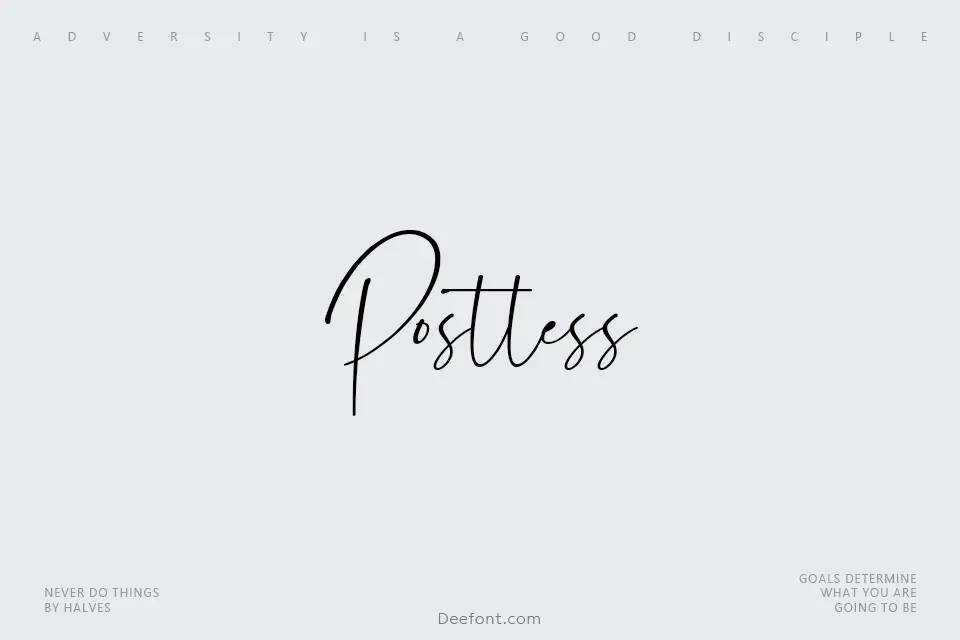 Postless Font - Free Download & Preview | Deefont