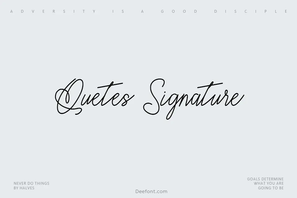 Quetes Signature Font - Free Download & Preview | Deefont