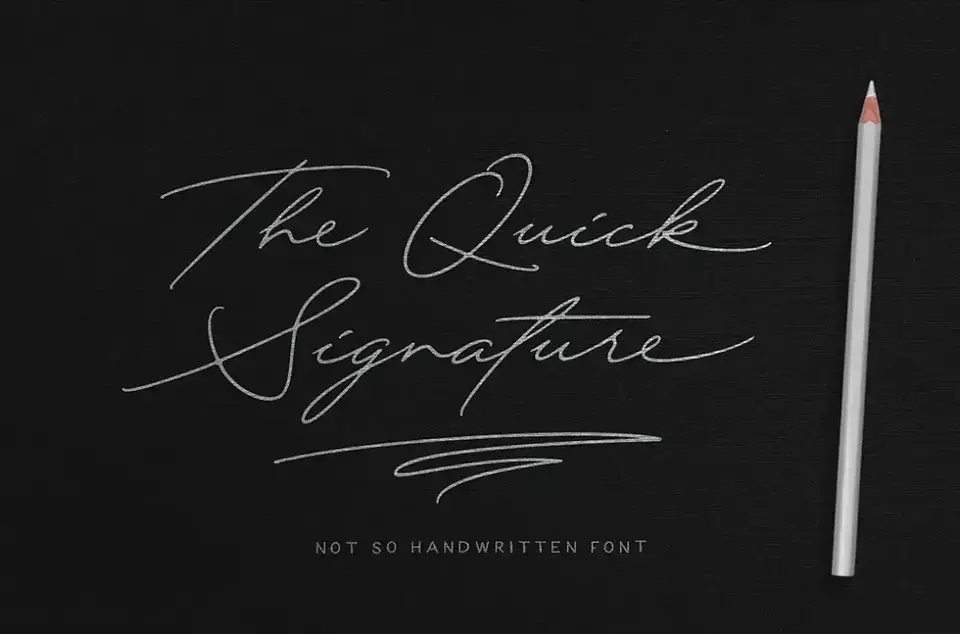 Quick Signature Font - Free Download & Preview | Deefont