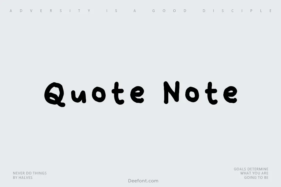 Quote Note Font - Free Download & Preview | Deefont