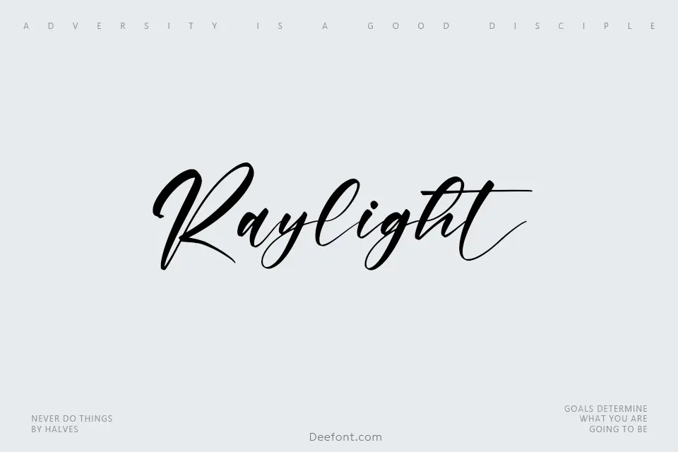 Raylight Font - Free Download & Preview | Deefont