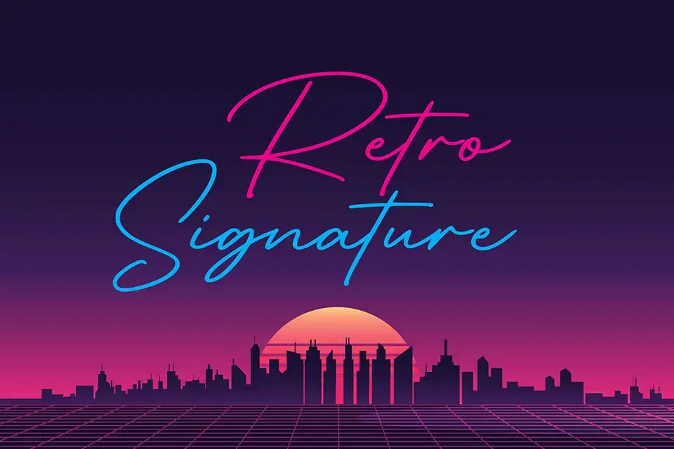 Retro Signature Font - Free Download & Preview | Deefont