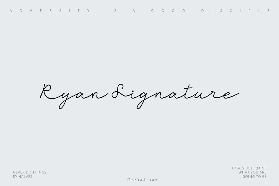 Ryan Signature Font - Free Download & Preview | Deefont