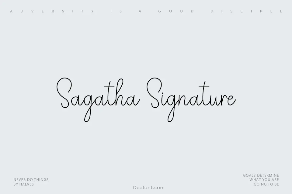 Sagatha Signature Font - Free Download & Preview | Deefont