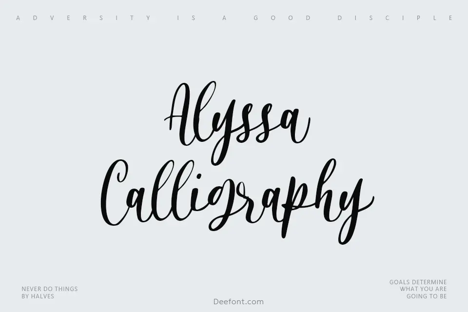 Alyssa Calligraphy Font - Free Download & Preview | Deefont