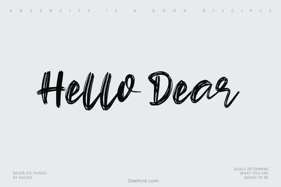 Hello Dear Font - Free Download & Preview | Deefont