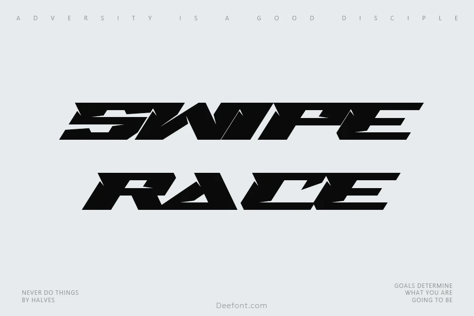 Swipe Race Font - Free Download & Preview | Deefont